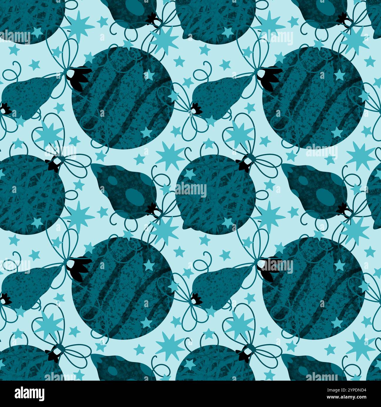 Christmas tree balls seamless winter toys pattern for wrapping paper ...