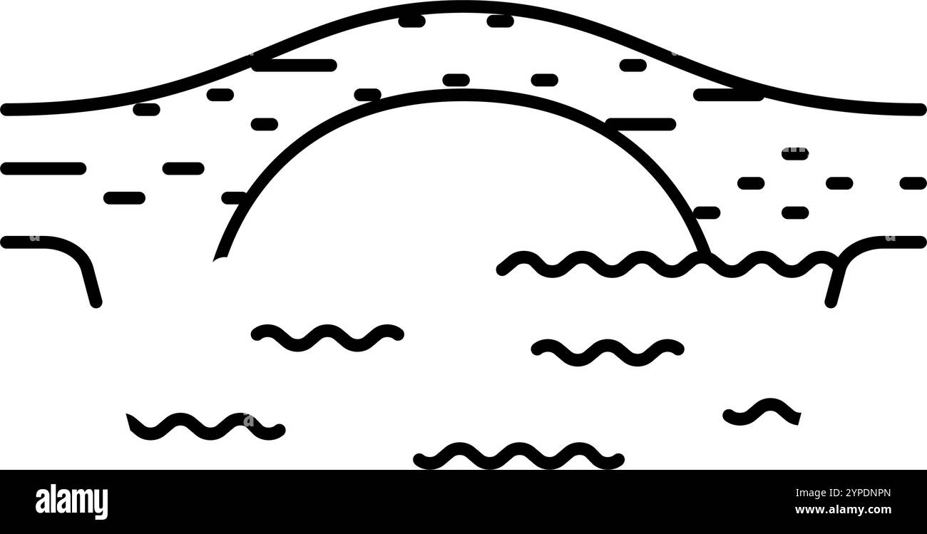 box girder bridge line icon vector illustration Stock Vector Image ...