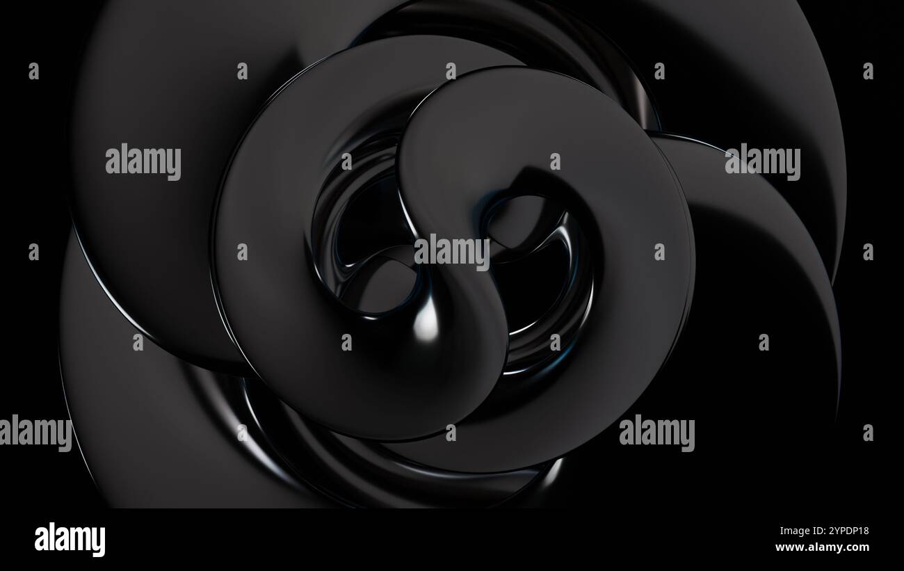 Abstract dark spiral shape, creating a sense of movement and depth. A ...