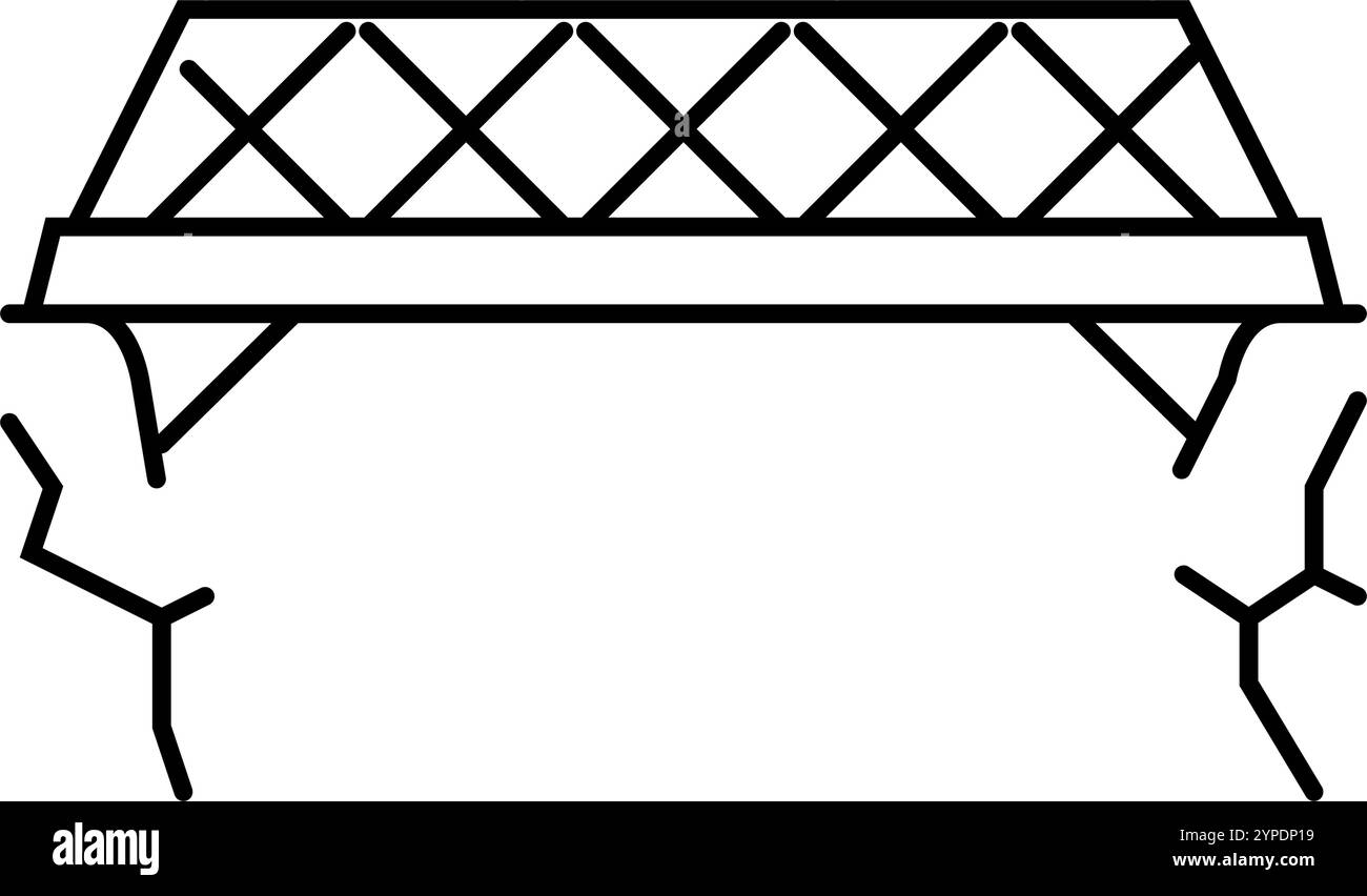 bailey bridge line icon vector illustration Stock Vector Image & Art ...