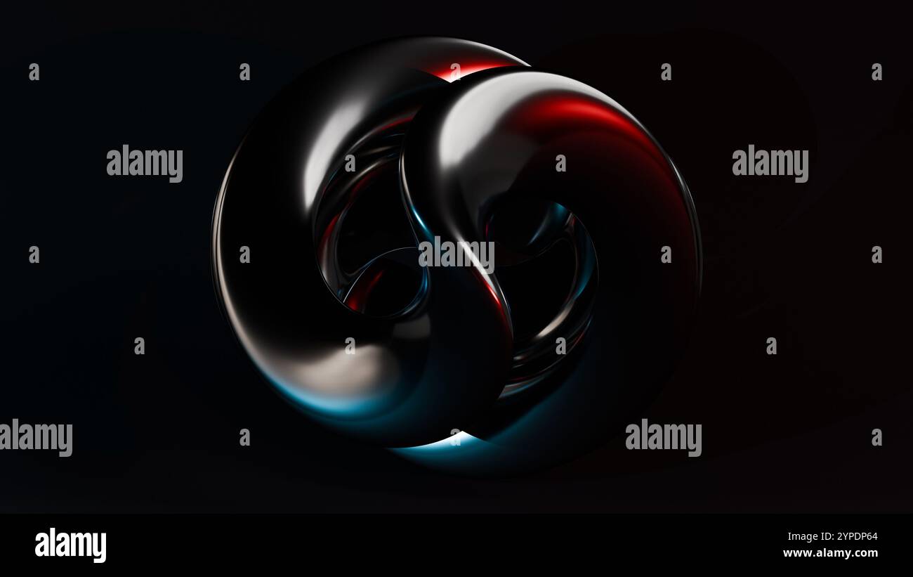 Circular abstract shape with contrasting colors, creating a feeling of ...