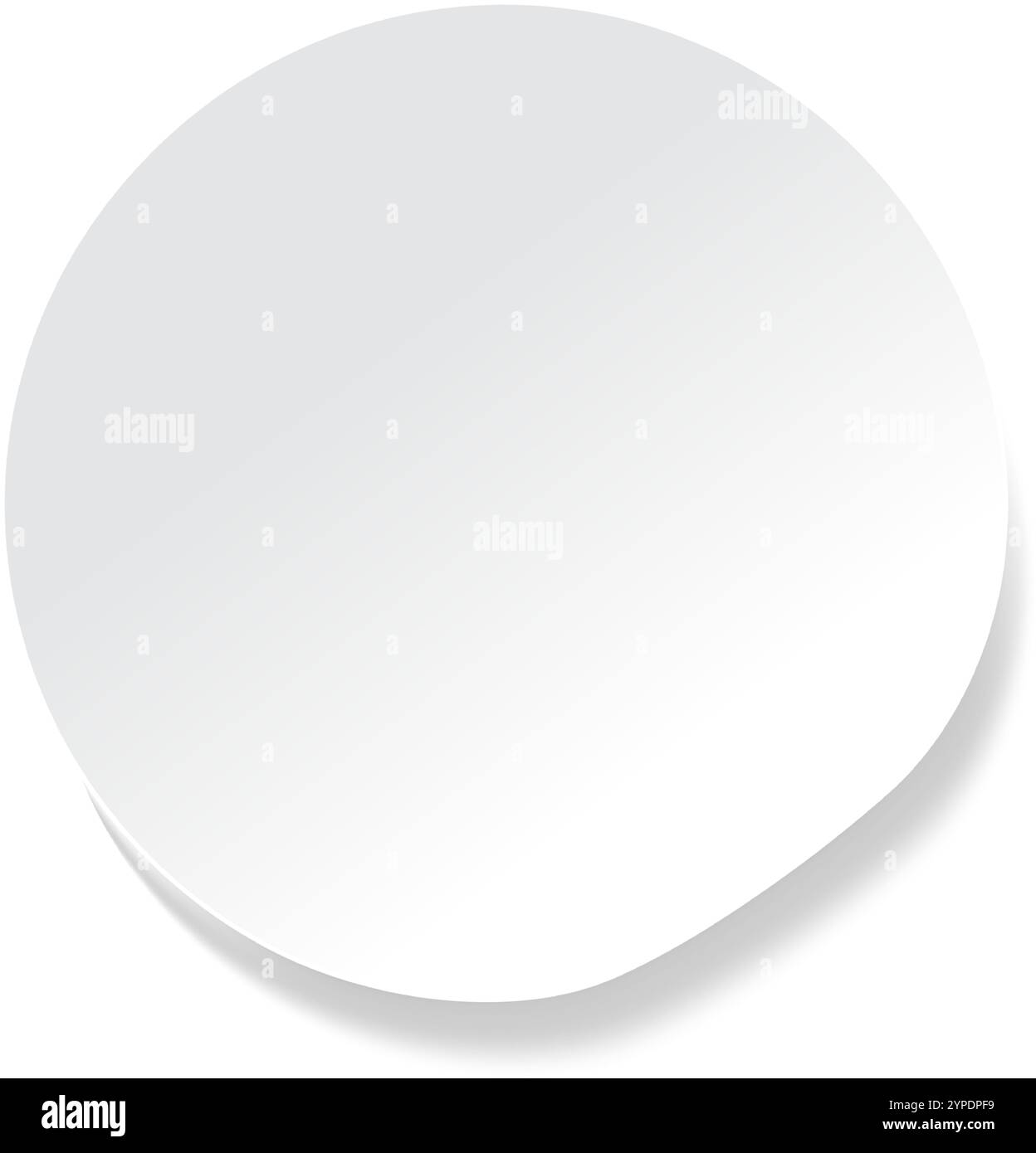 Round white blank sticker with a shadow, perfect for personalizing with ...