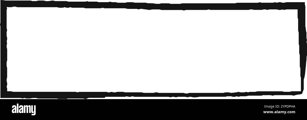 Wide black rectangular frame with rough, hand drawn edges, creating a ...