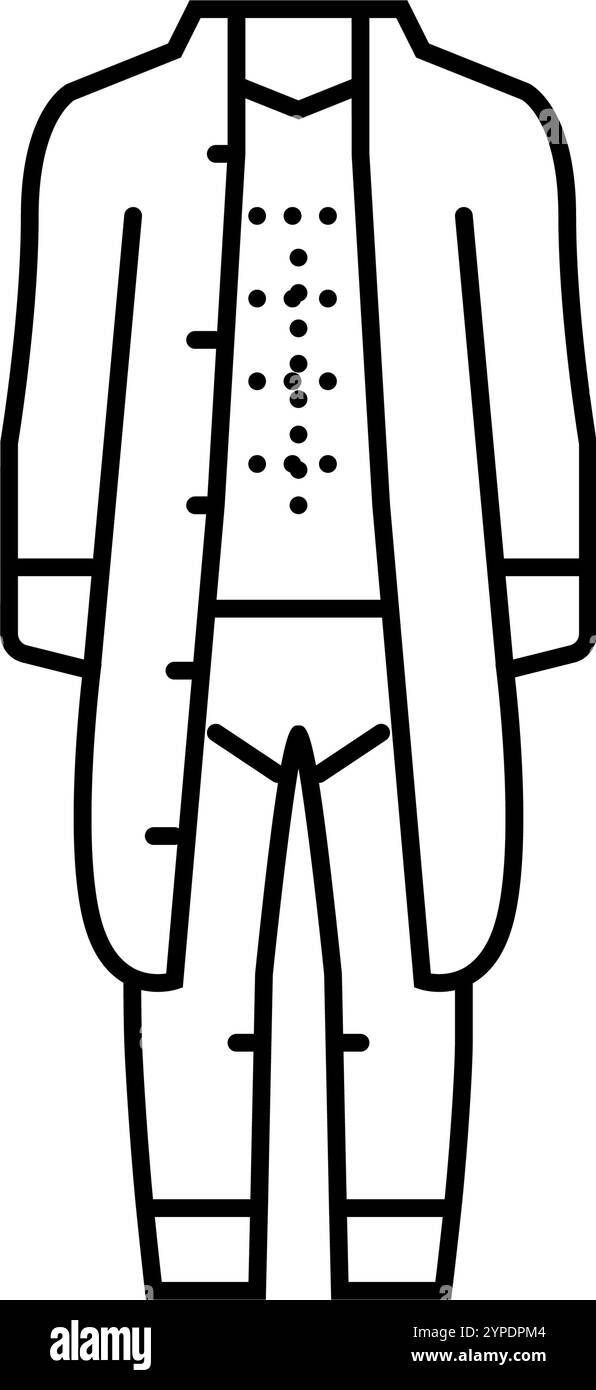 black clothing goth subculture line icon vector illustration Stock ...