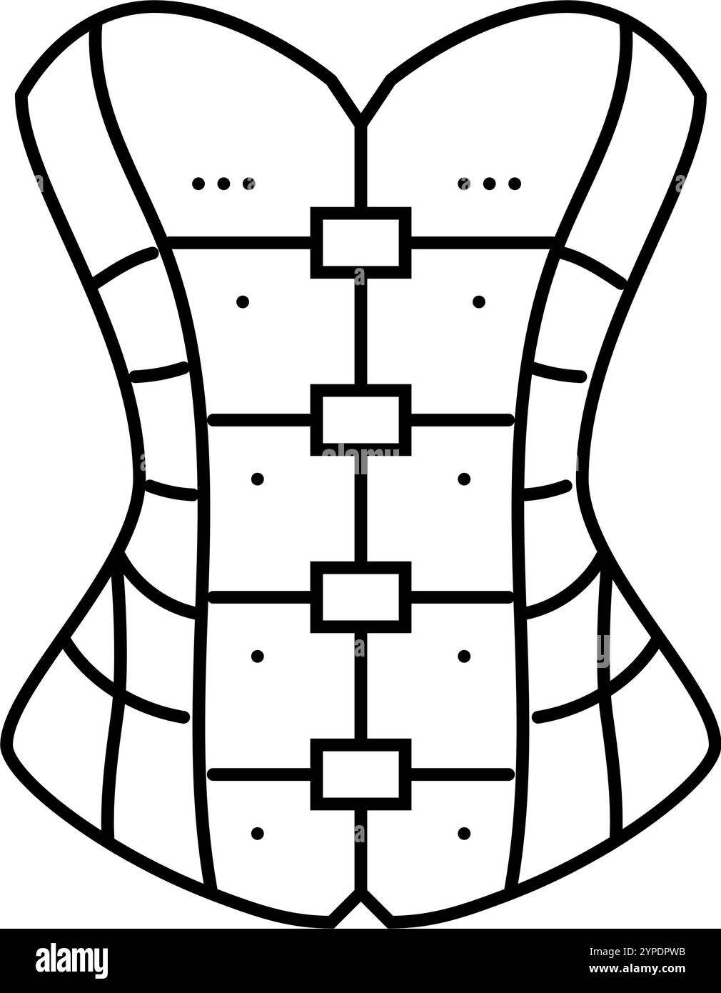 corsets goth subculture line icon vector illustration Stock Vector ...