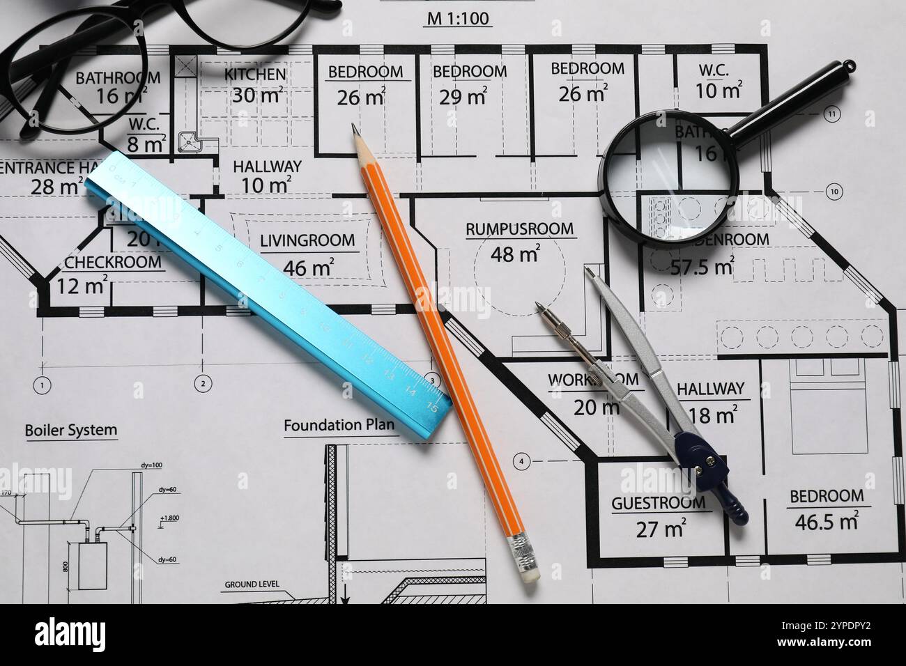 Different engineering drawings ruler hi-res stock photography and ...