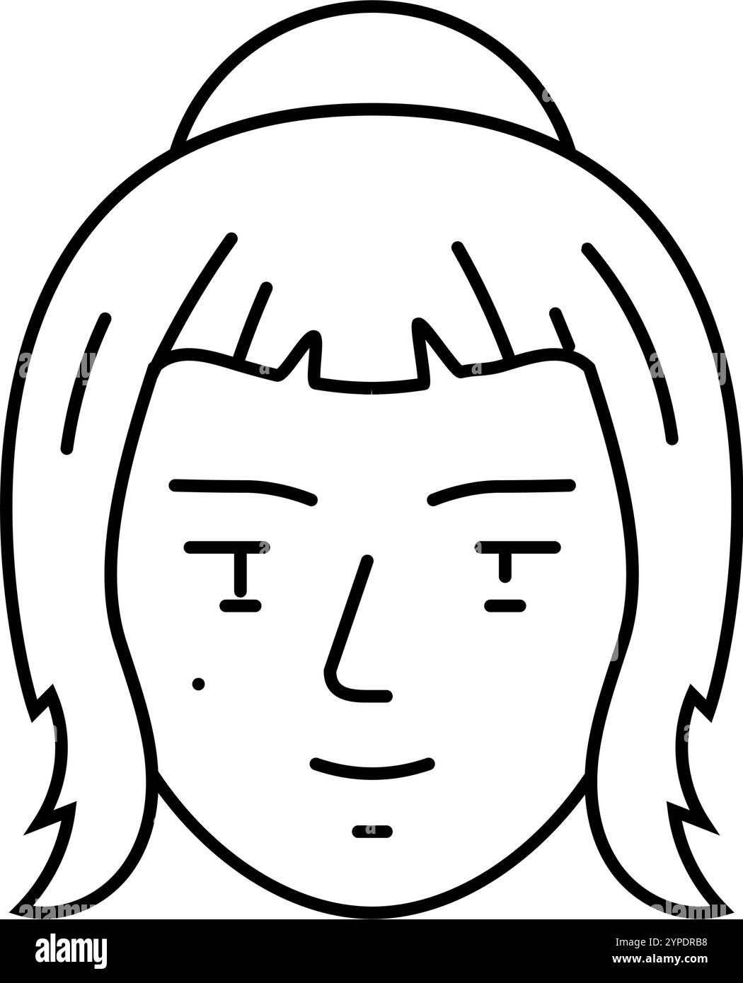 dark eyeliner goth subculture line icon vector illustration Stock ...