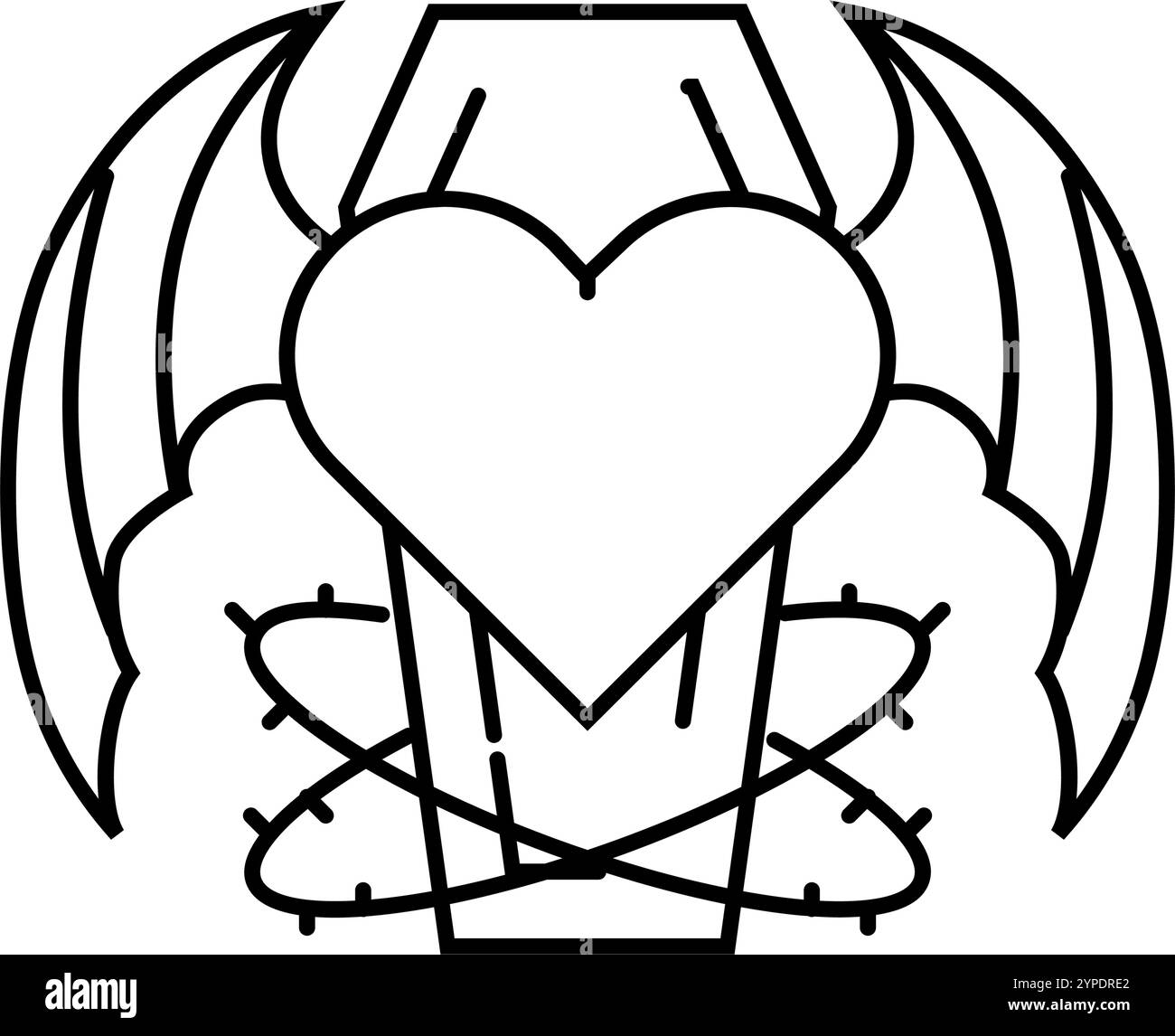 tattoos goth subculture line icon vector illustration Stock Vector ...