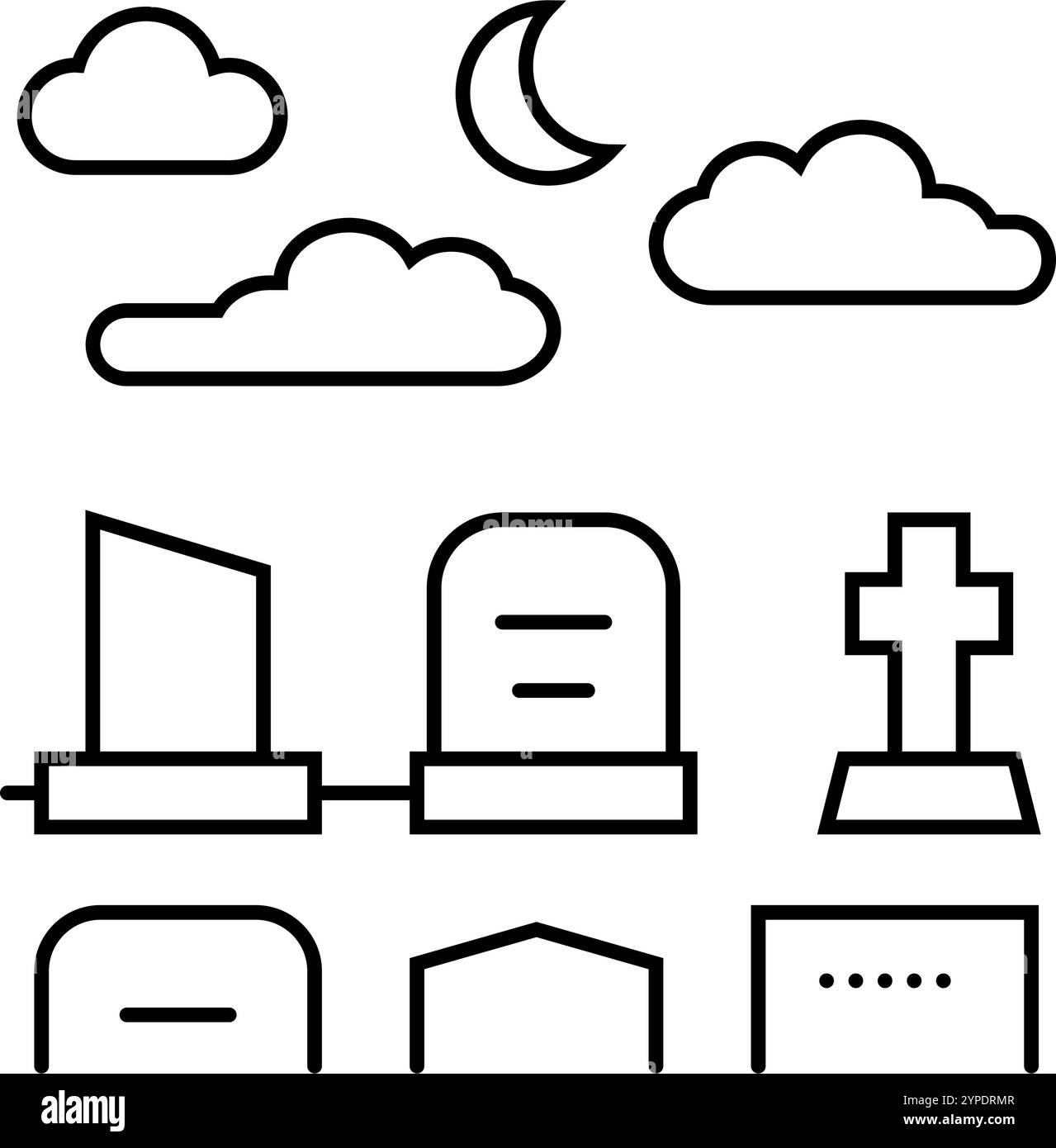 deathrock goth subculture line icon vector illustration Stock Vector ...