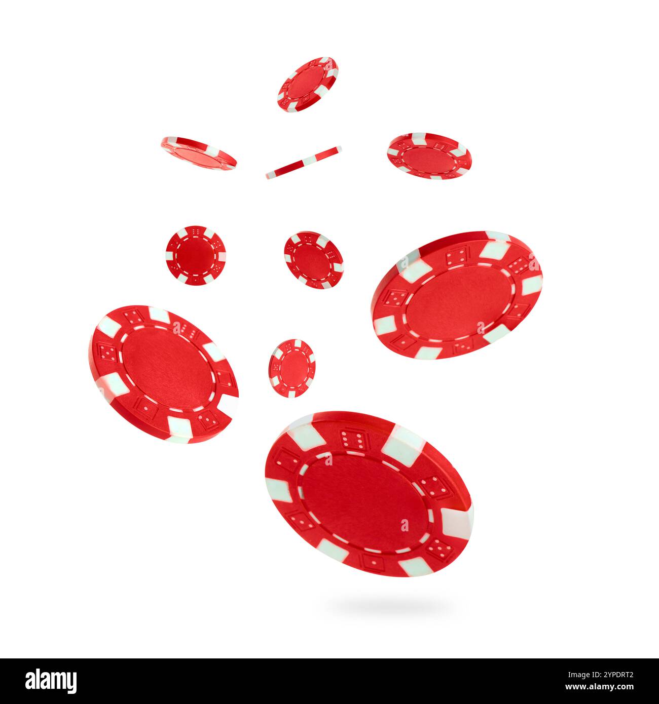 Falling poker chips isolated white hi-res stock photography and images ...