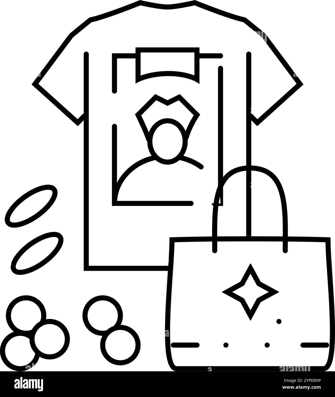 fan merchandise otaku line icon vector illustration Stock Vector Image ...