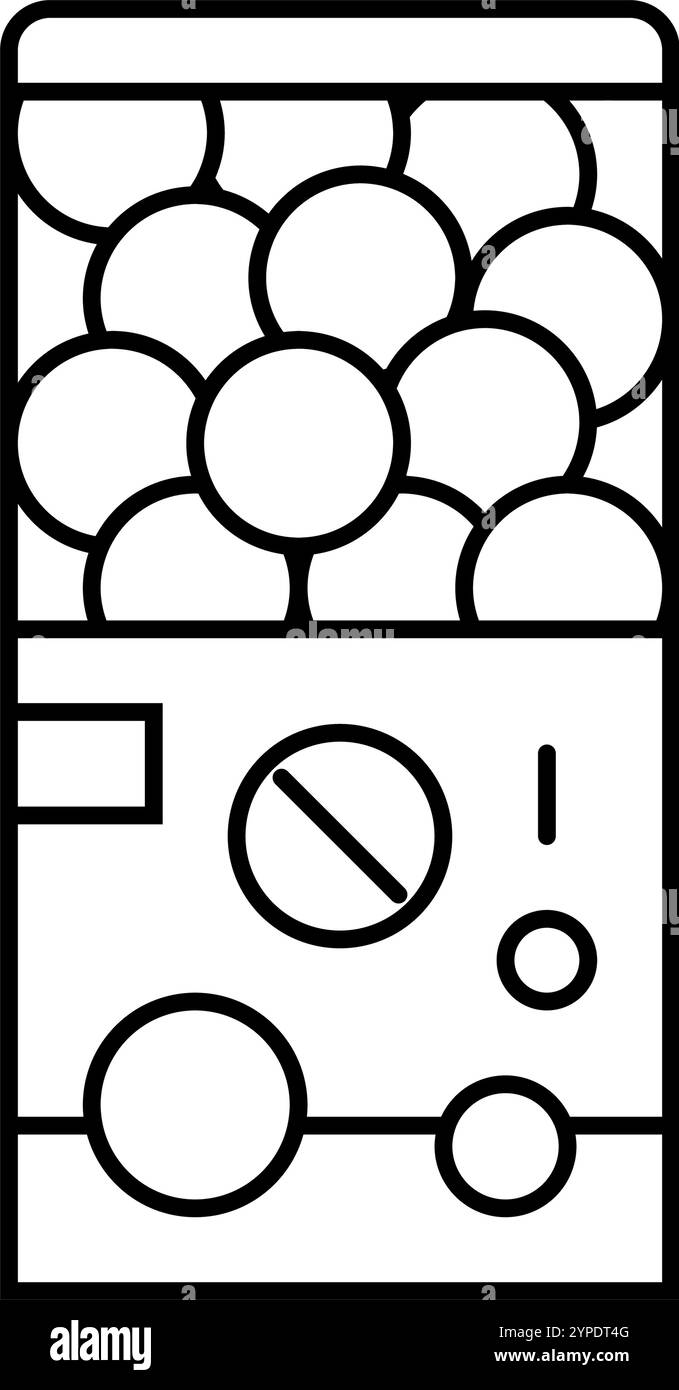 gachapon otaku line icon vector. gachapon otaku sign. isolated contour ...