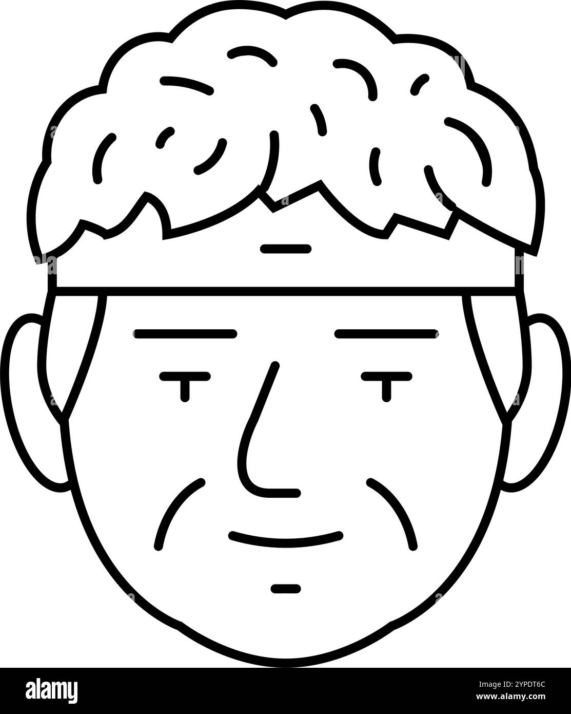 otaku man avatar line icon vector illustration Stock Vector Image & Art ...