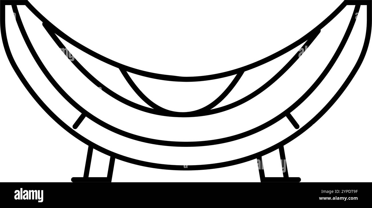 hammock outdoor furniture line icon vector illustration Stock Vector ...