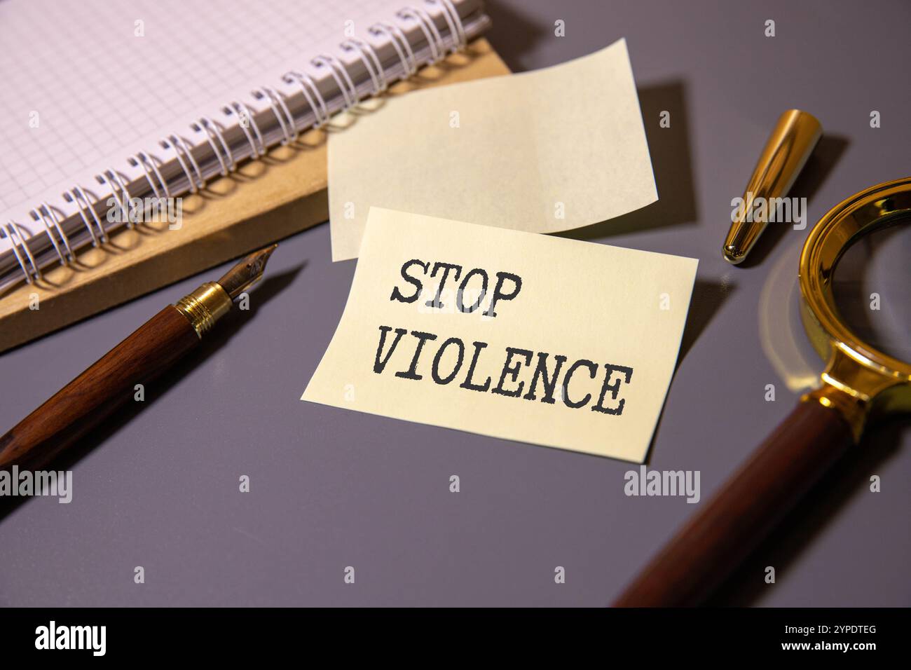 Open hand raised, Stop Violence sign painted, multi purpose concept ...