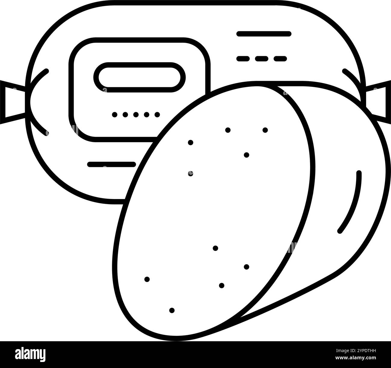 liver sausage meat line icon vector illustration Stock Vector Image ...