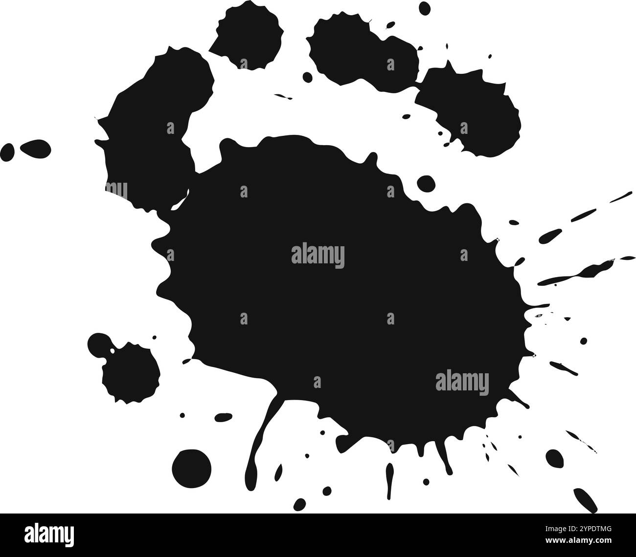 Ink spreading paint drop dark hi-res stock photography and images - Alamy