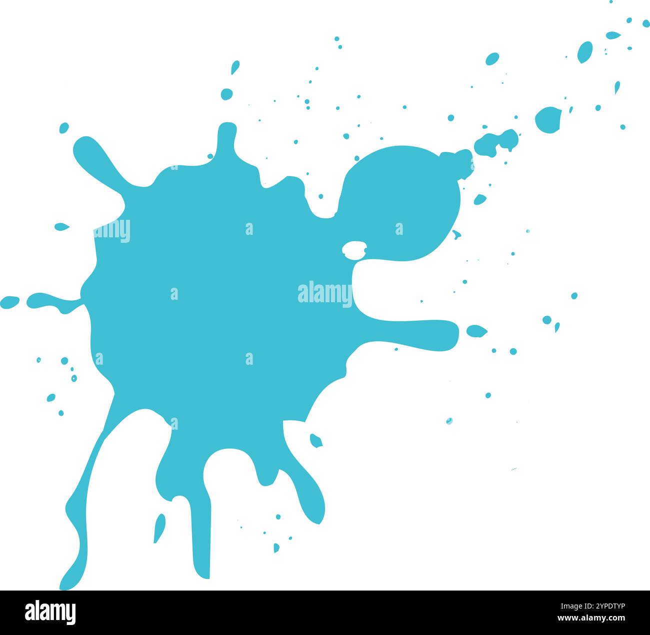 Turquoise paint splashing on white background, creating vibrant splat ...