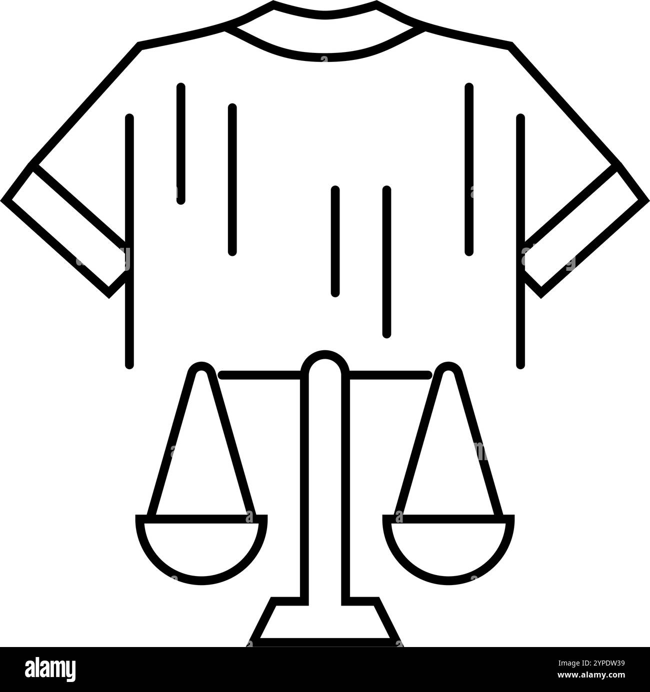 ethical production sustainable fashion line icon vector illustration ...