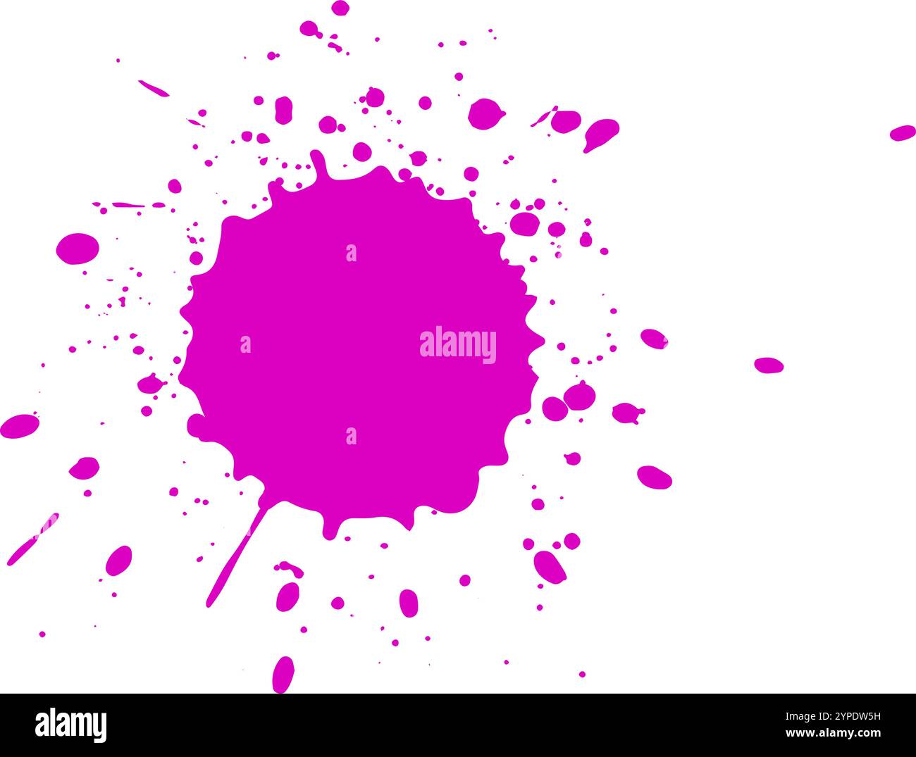 Vibrant pink paint creates a dynamic splash, with droplets scattering ...