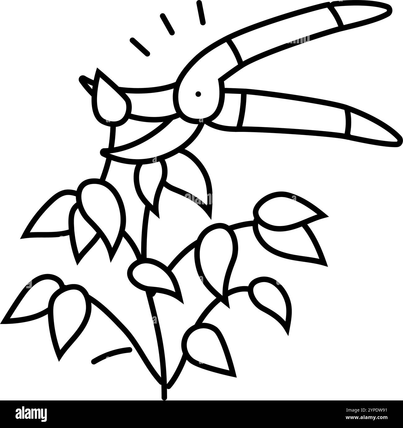 pruning urban gardening line icon vector illustration Stock Vector ...