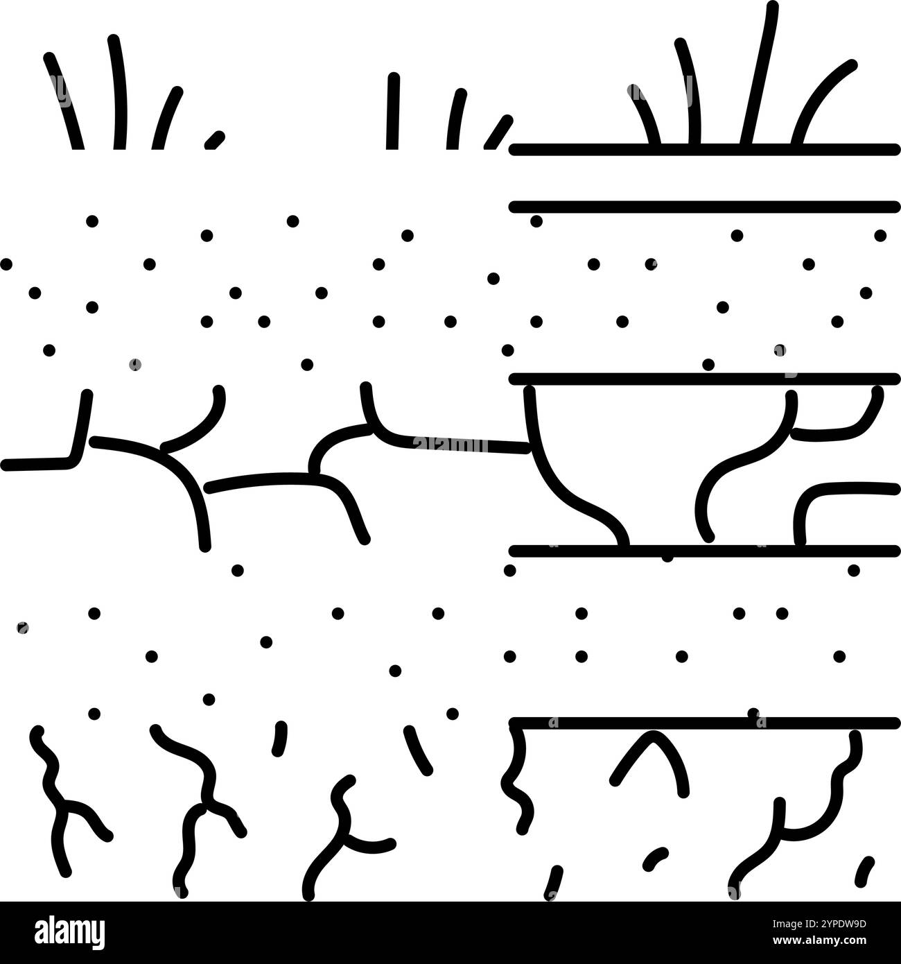 soil urban gardening line icon vector illustration Stock Vector Image ...