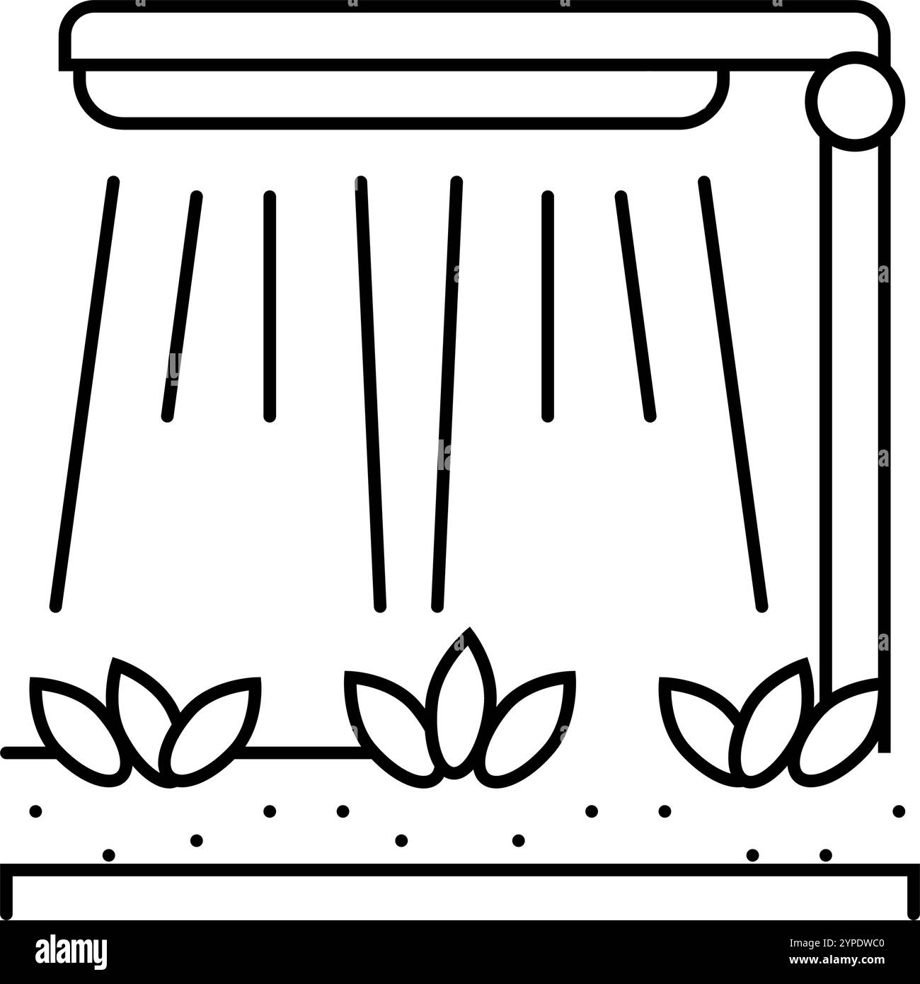 grow lights urban gardening line icon vector illustration Stock Vector ...