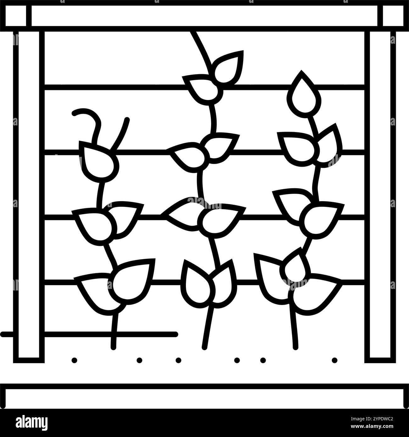 trellis urban gardening line icon vector illustration Stock Vector ...
