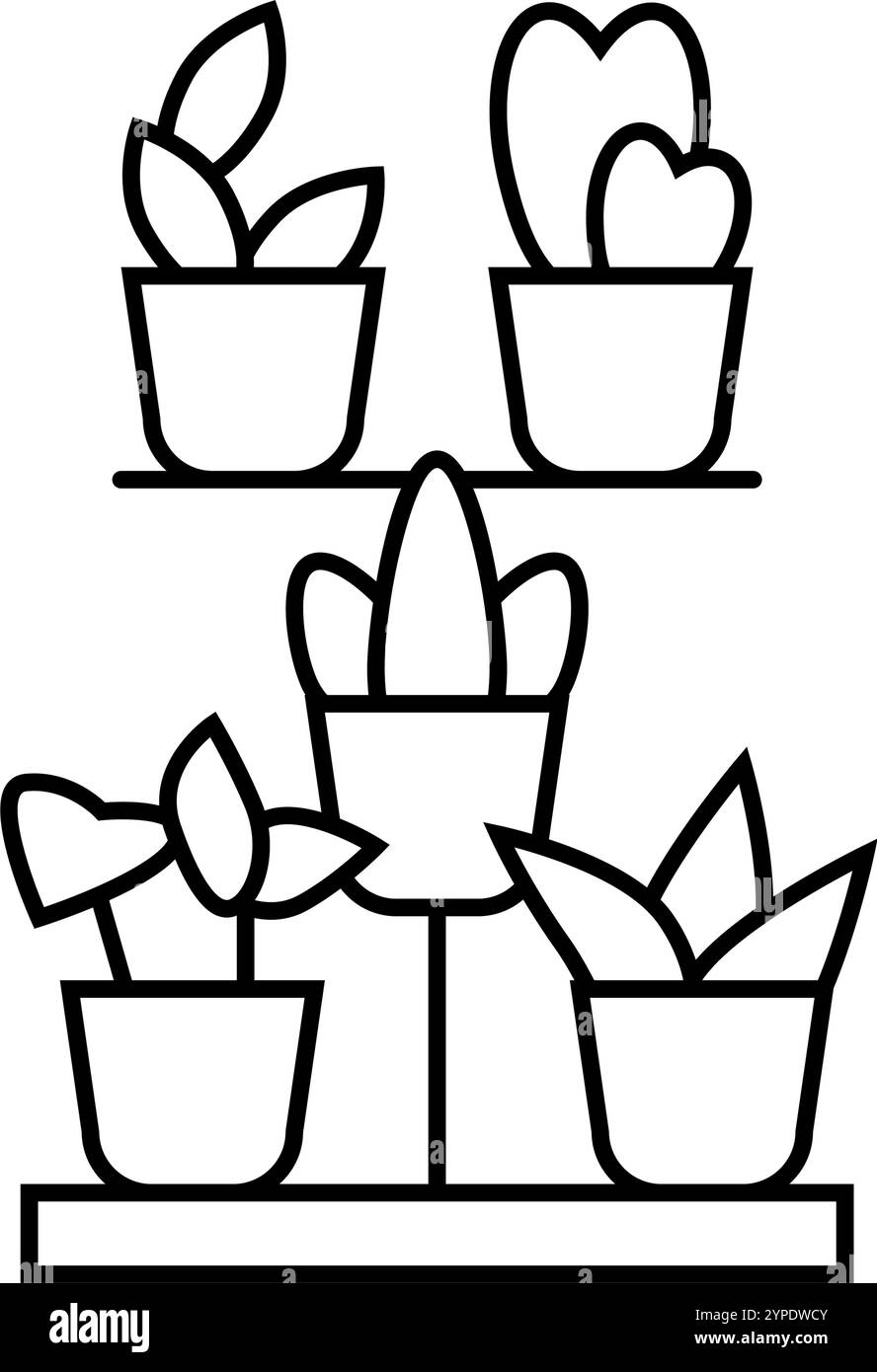 plant stands urban gardening line icon vector illustration Stock Vector ...