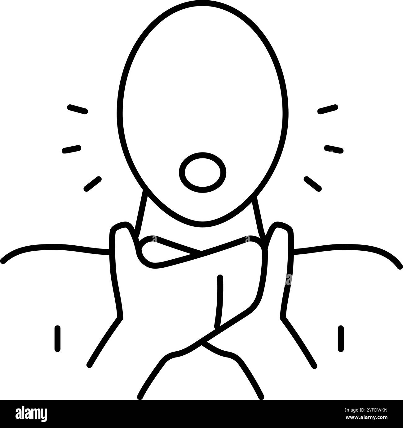 choking household injury accident line icon vector illustration Stock ...