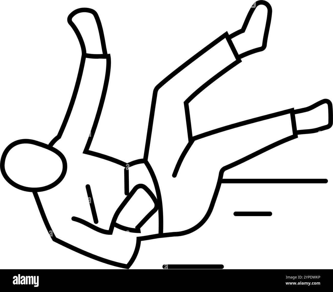 fall household injury accident line icon vector illustration Stock ...