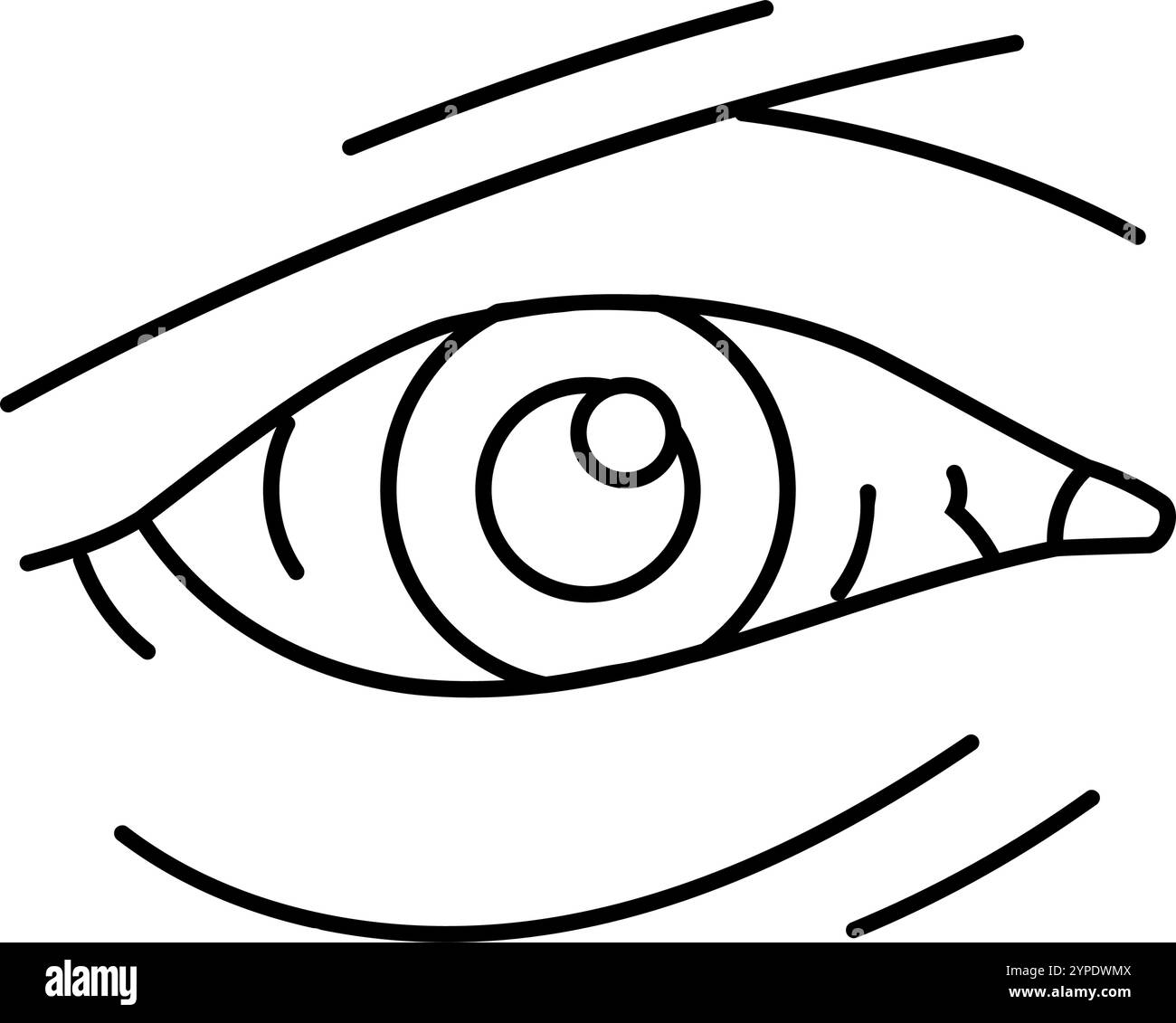 eye injuries household injury accident line icon vector illustration ...