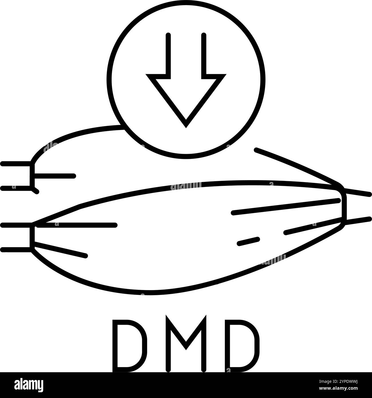 duchenne muscular dystrophy disease line icon vector illustration Stock ...