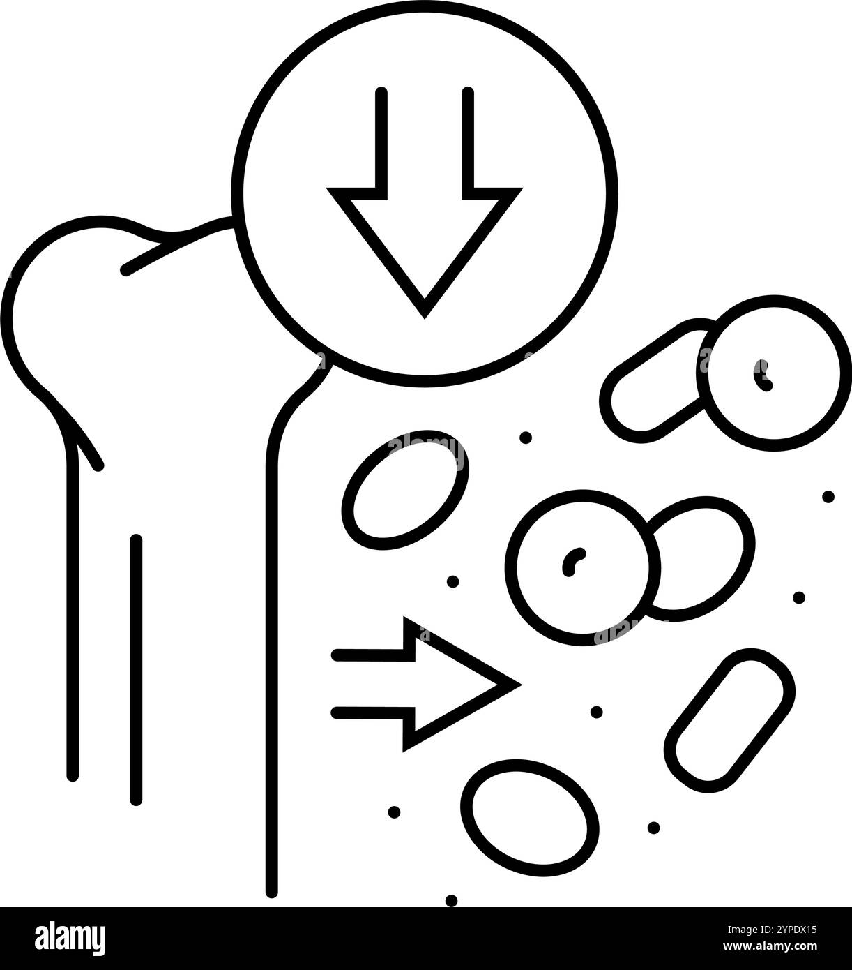 aplastic anemia disease line icon vector illustration Stock Vector ...