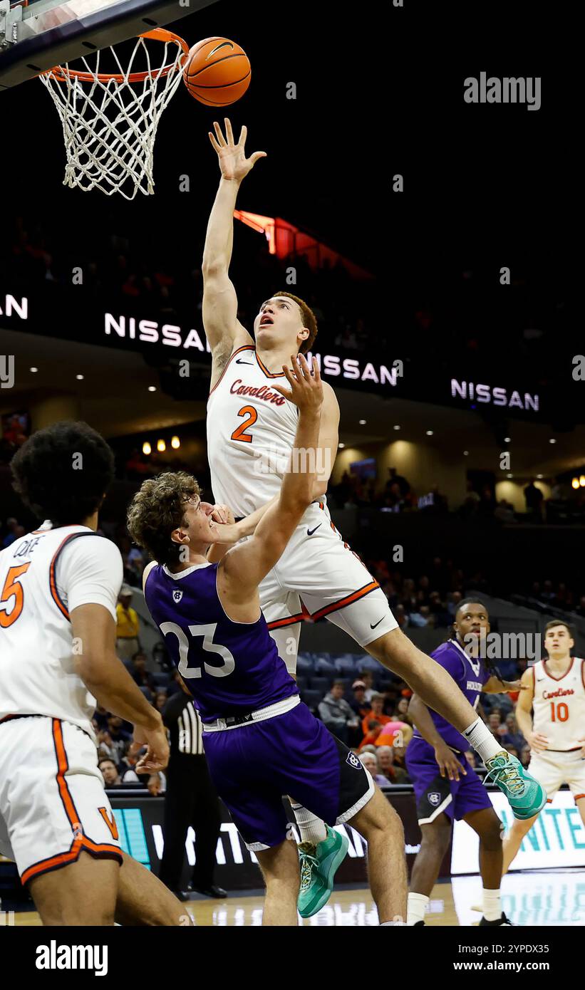 Charlottesville, VA, USA. 29th Nov, 2024. Virginia Cavaliers Forward #2 ...