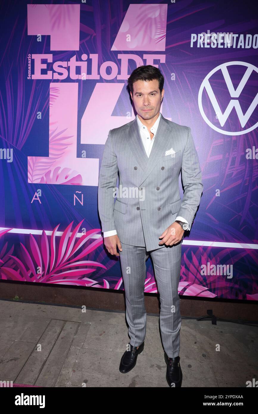 Mexico City, Mexico. 28th Nov, 2024. Brandon Peniche attends the pink ...