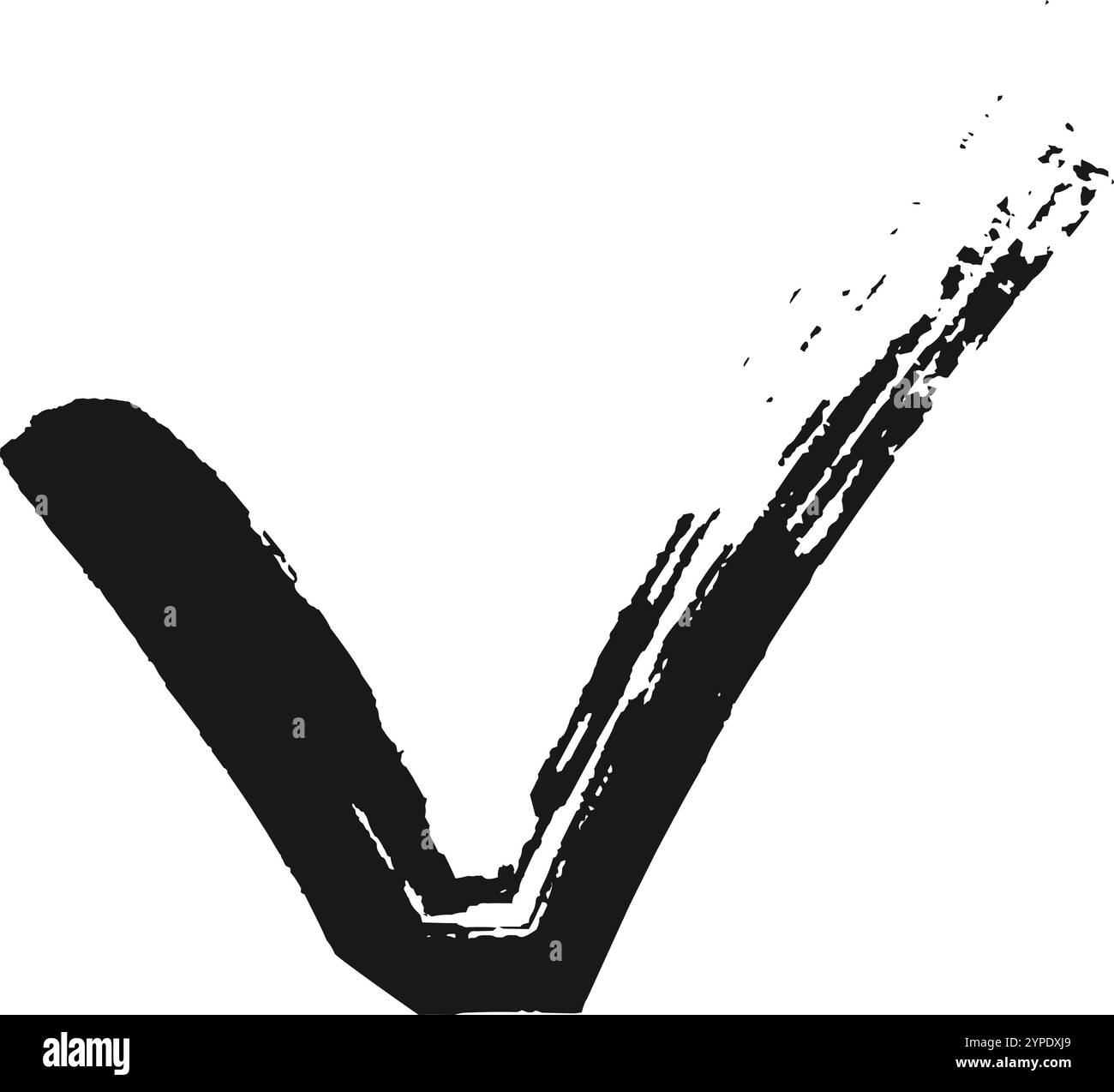 Hand drawn check mark provides a visually striking representation of ...