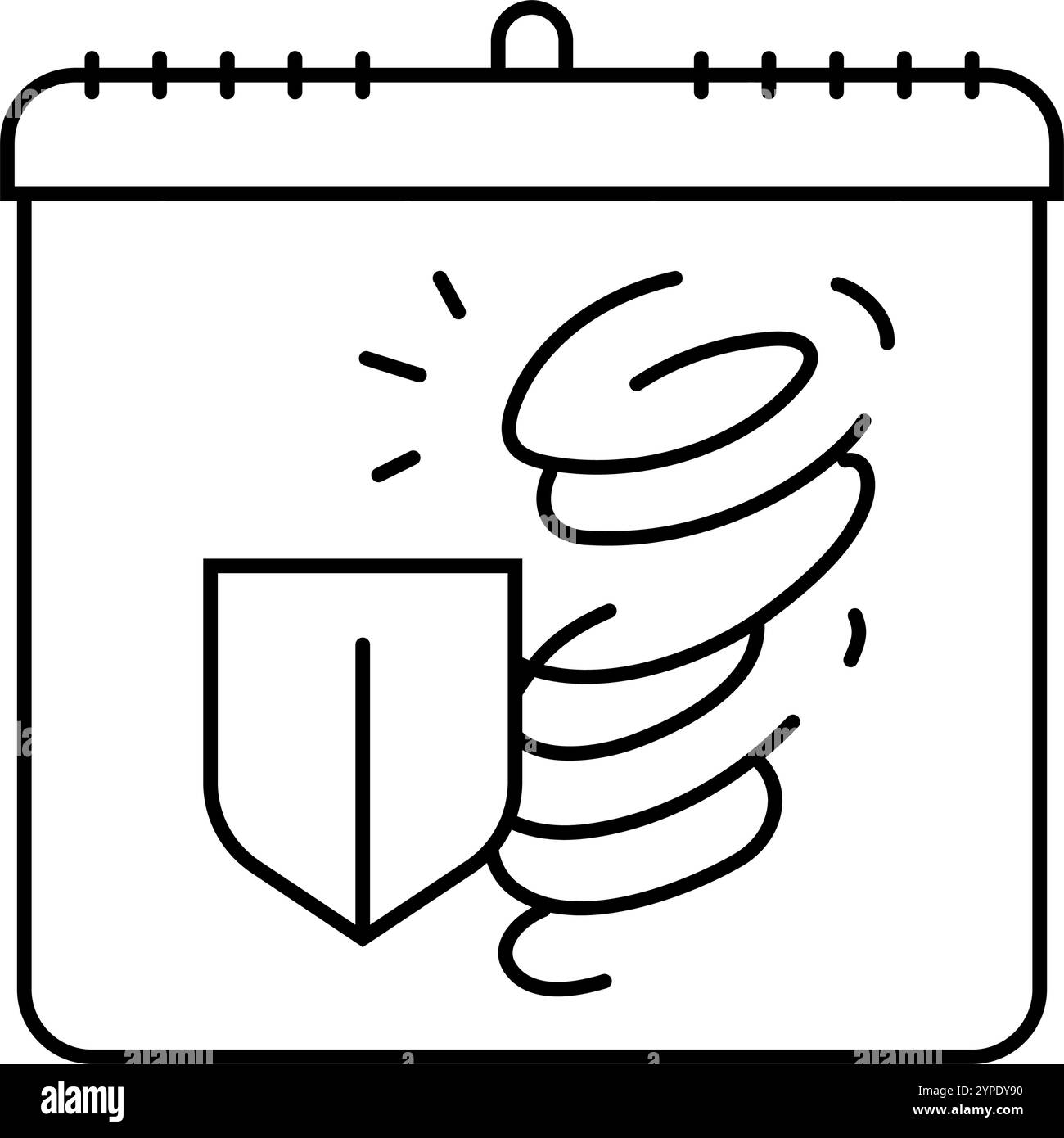 disaster reduction international day line icon vector illustration ...