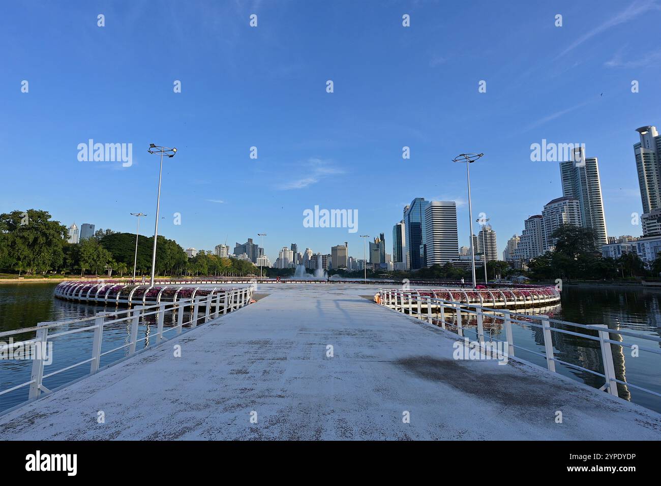 View of the helipad atop of Lake Ratchada, with commercial and ...