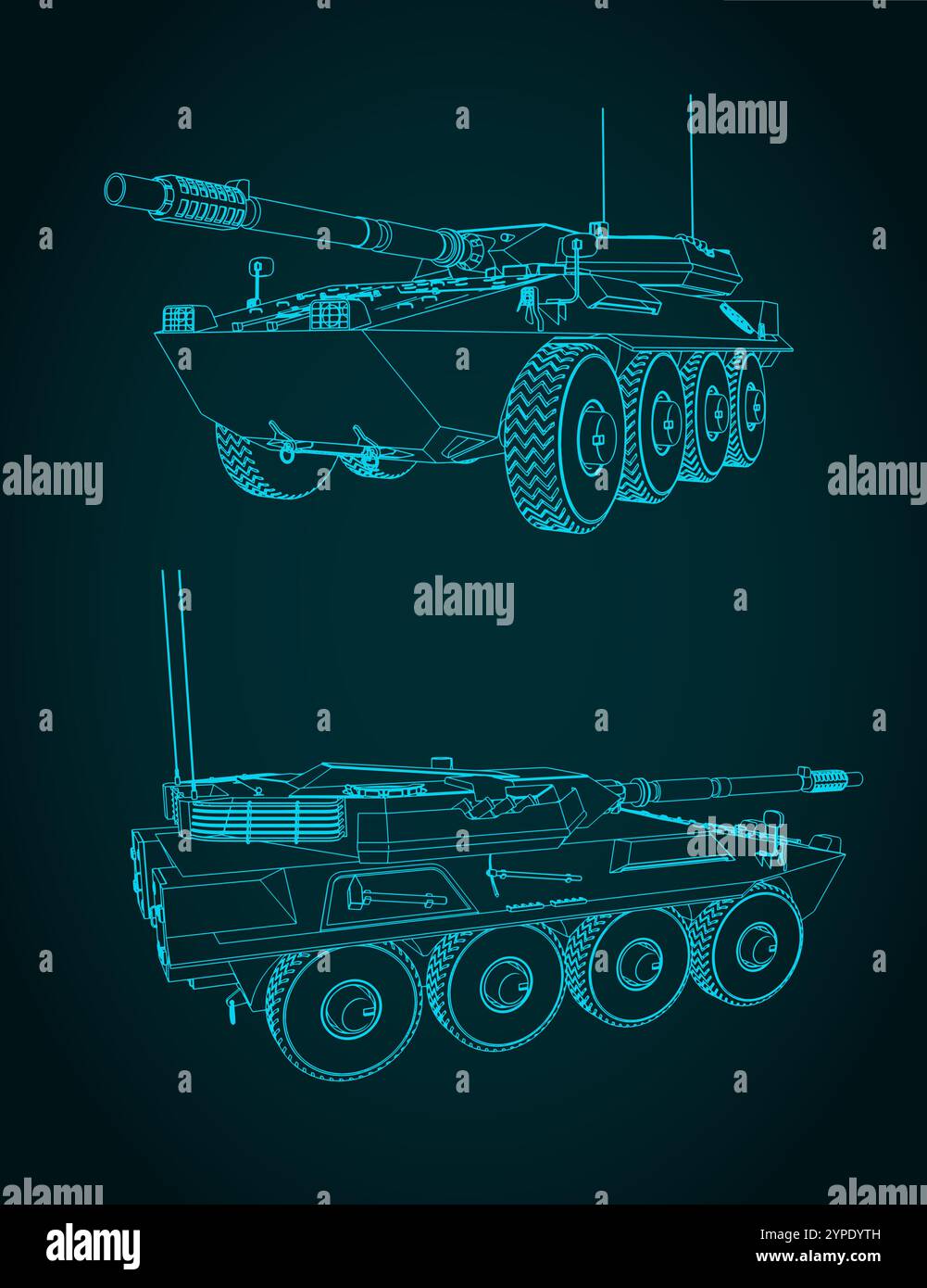 Centauro II armoured vehicle, a heavy armoured fighting vehicle or ...