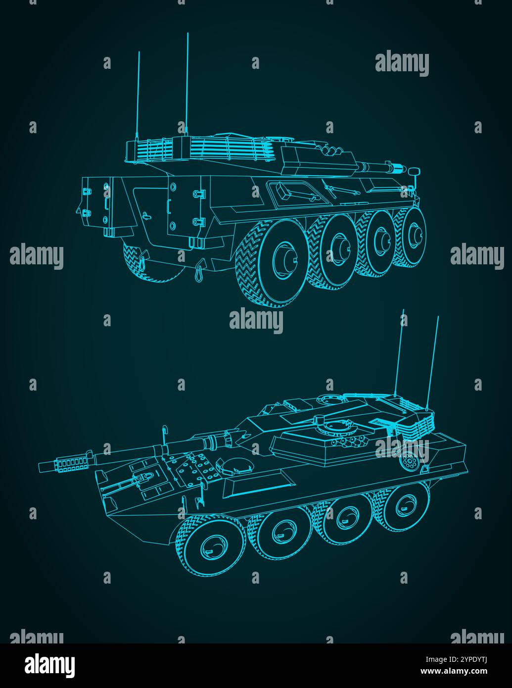 Heavy armoured fighting vehicle or wheeled tank, called a tank ...
