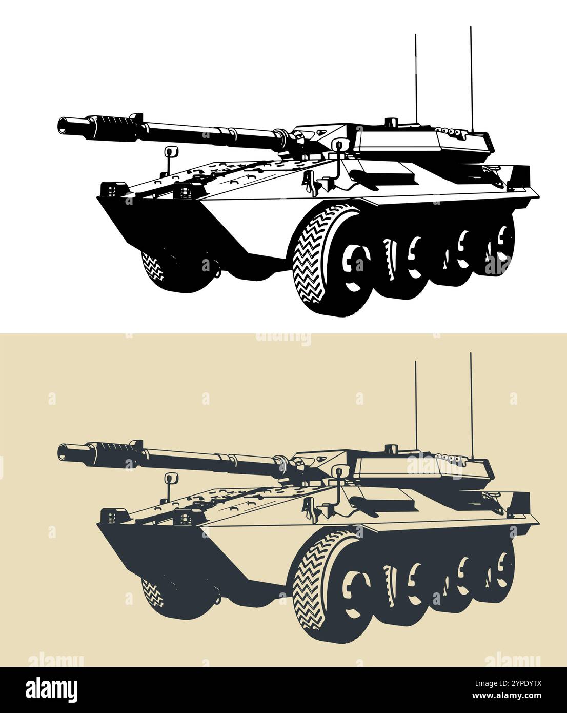 Wheeled military vehicle Stock Vector Images - Alamy