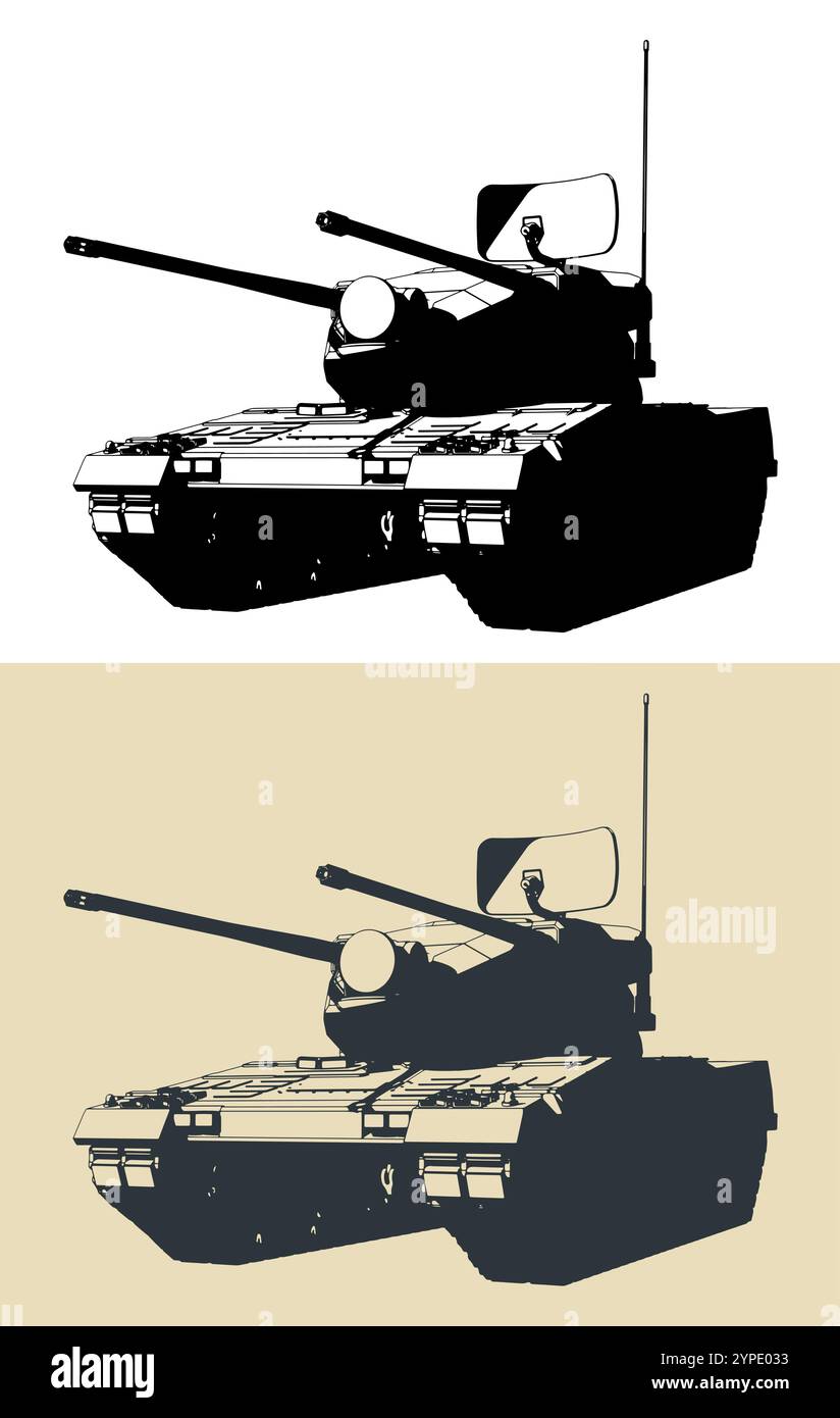 Gepard self propelled anti aircraft gun Stock Vector Images - Alamy