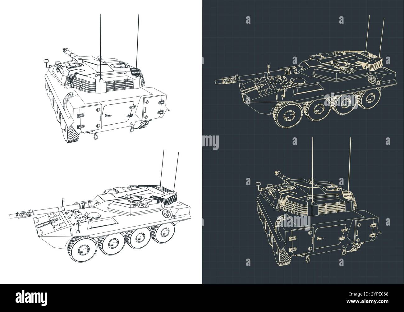 Heavy armoured fighting vehicle or wheeled tank, called a tank ...