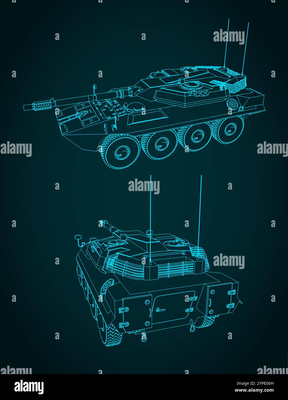 Centauro II armoured vehicle, a heavy armoured fighting vehicle or ...