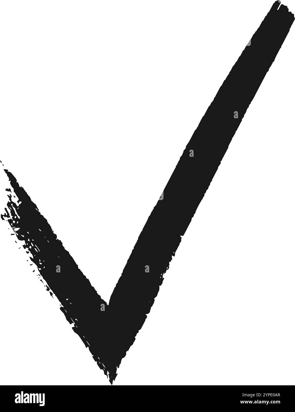 Check mark symbolizing agreement and confirmation Black and White Stock ...