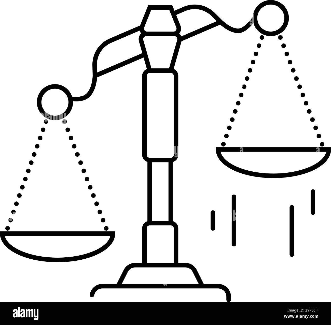 scales tipping favor progress line icon vector illustration Stock ...