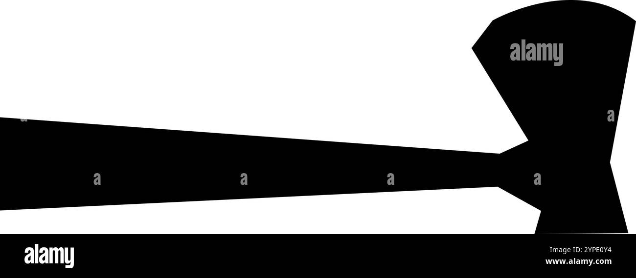 Stylized vector graphic of an axe, embodying concepts of carpentry ...