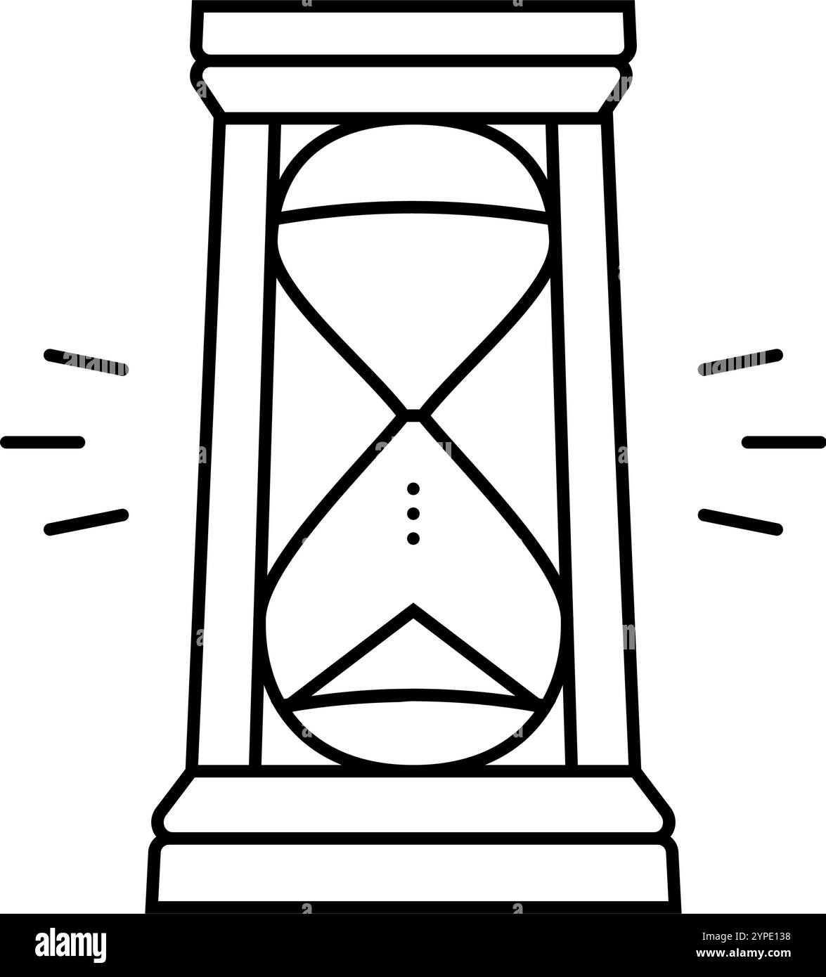 hourglass progress line icon vector illustration Stock Vector Image ...