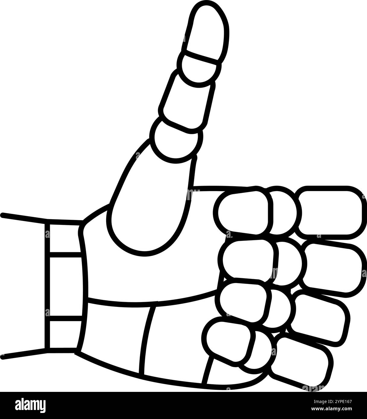 thumb up robot hand gesture line icon vector illustration Stock Vector Image & Art - Alamy